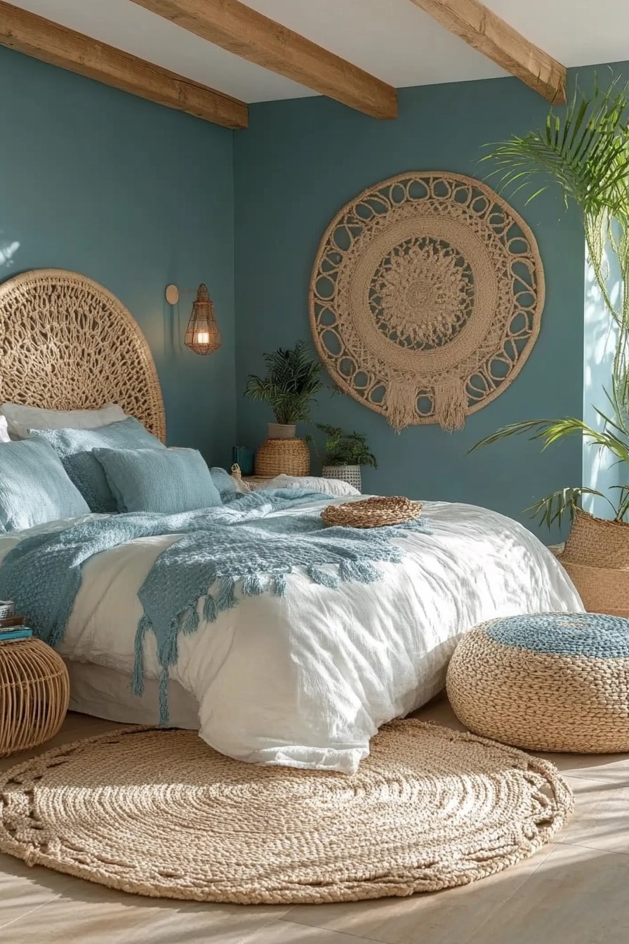 19 Light Blue Boho Bedroom Ideas for a Fresh and Relaxing Look - Jenna ...