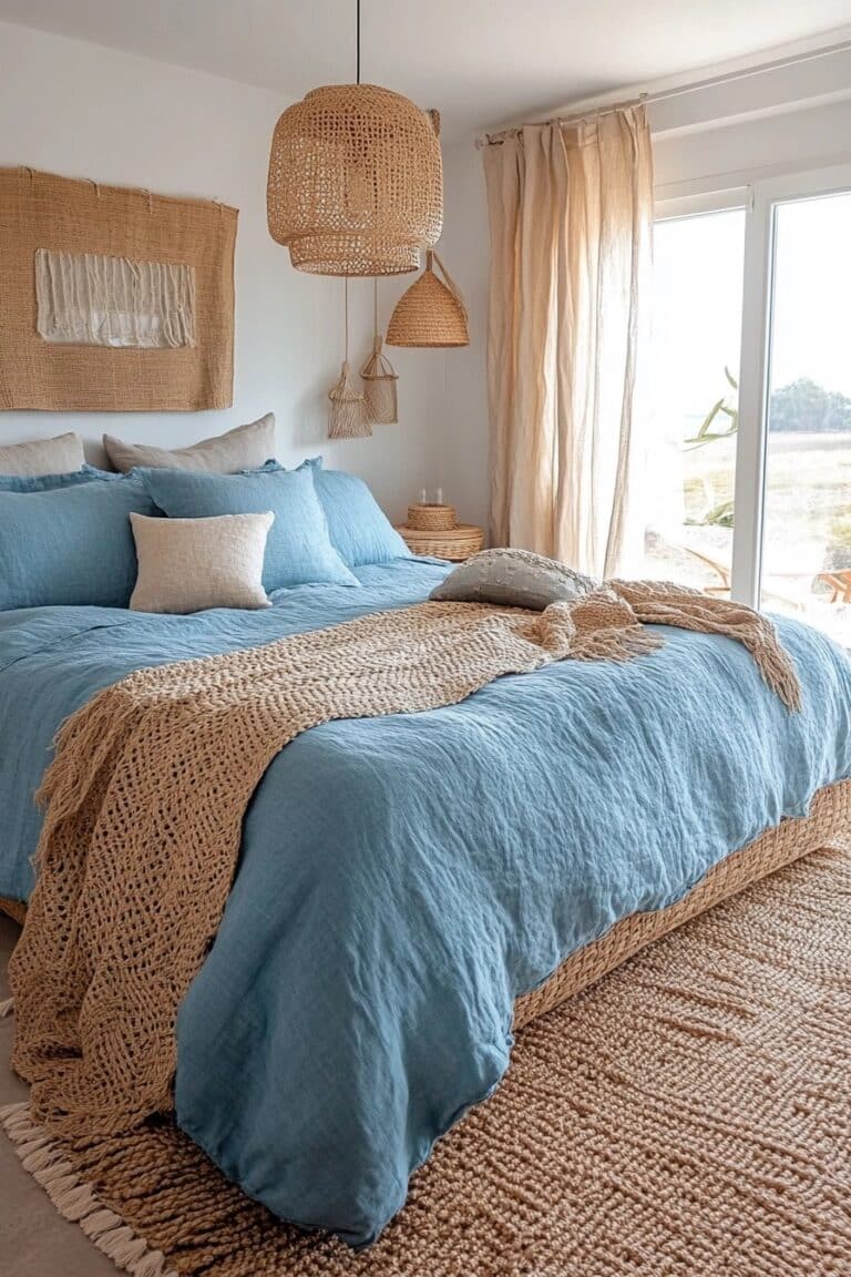 19 Light Blue Boho Bedroom Ideas for a Fresh and Relaxing Look - Jenna ...