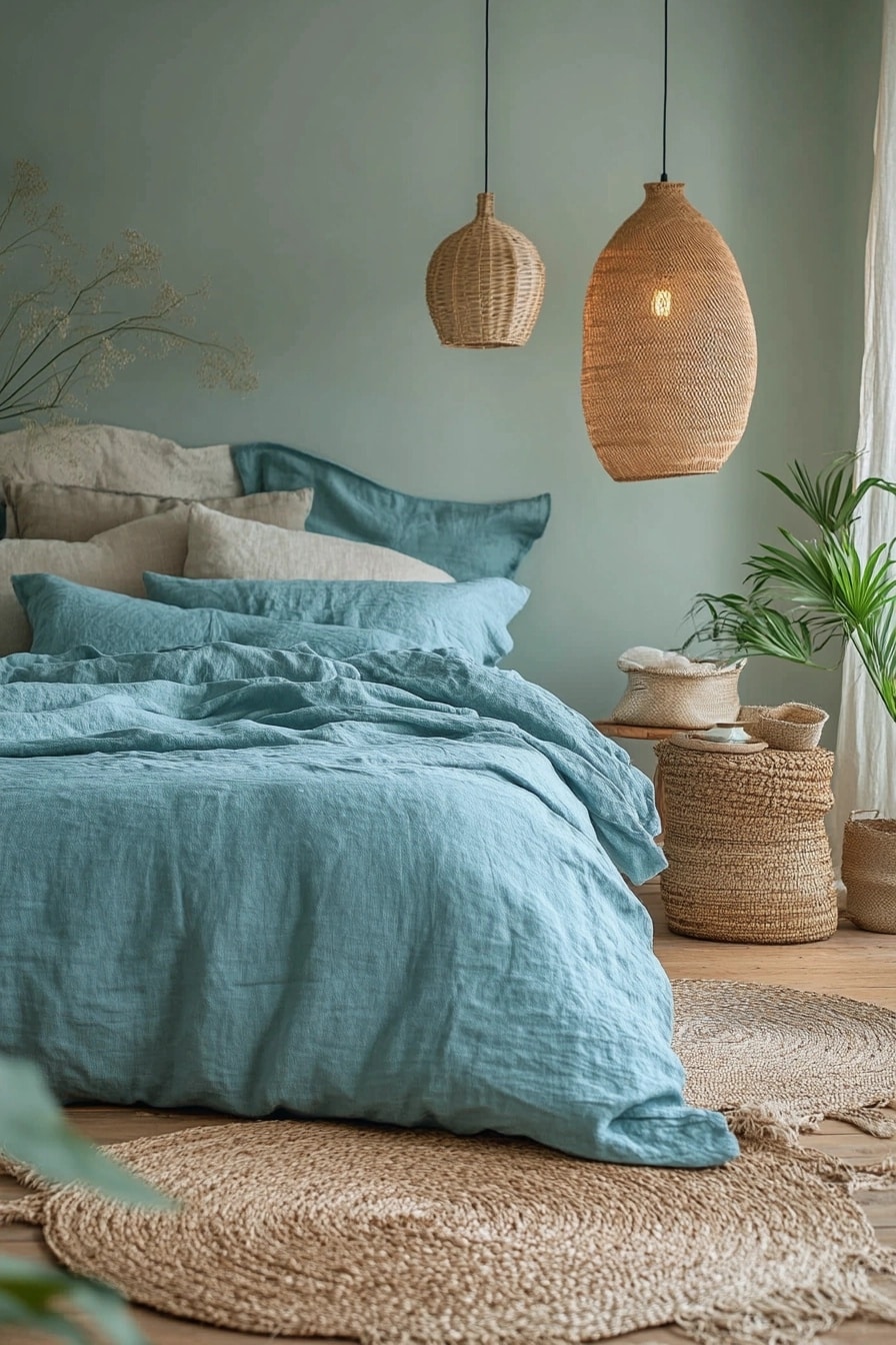 19 Light Blue Boho Bedroom Ideas for a Fresh and Relaxing Look - Jenna ...