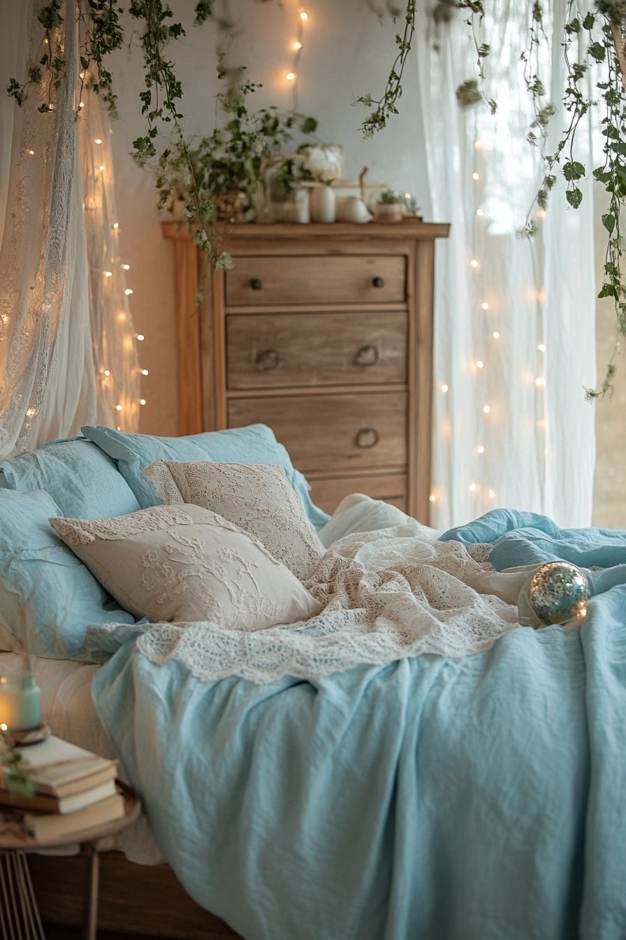 19 Light Blue Boho Bedroom Ideas for a Fresh and Relaxing Look - Jenna ...