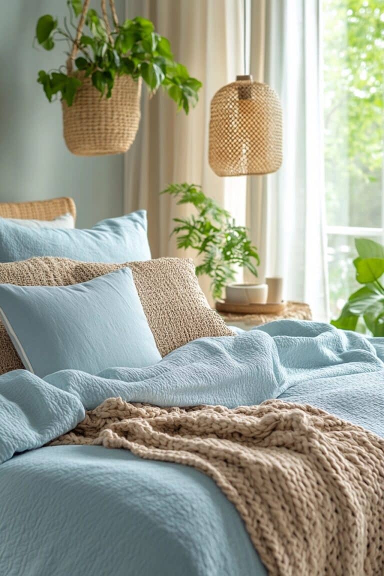19 Light Blue Boho Bedroom Ideas for a Fresh and Relaxing Look - Jenna ...