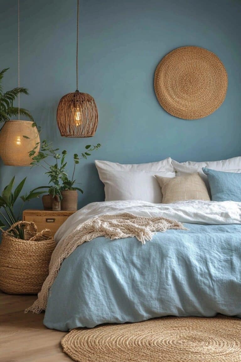 19 Light Blue Boho Bedroom Ideas for a Fresh and Relaxing Look - Jenna ...