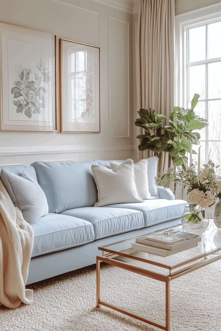 25+ Blue Couch Living Room Looks That Balance Bold and Cozy - Jenna Living