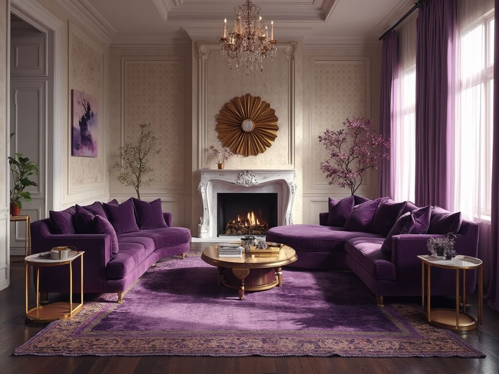Transform Your Living Room with Captivating Purple Decor: A Complete ...
