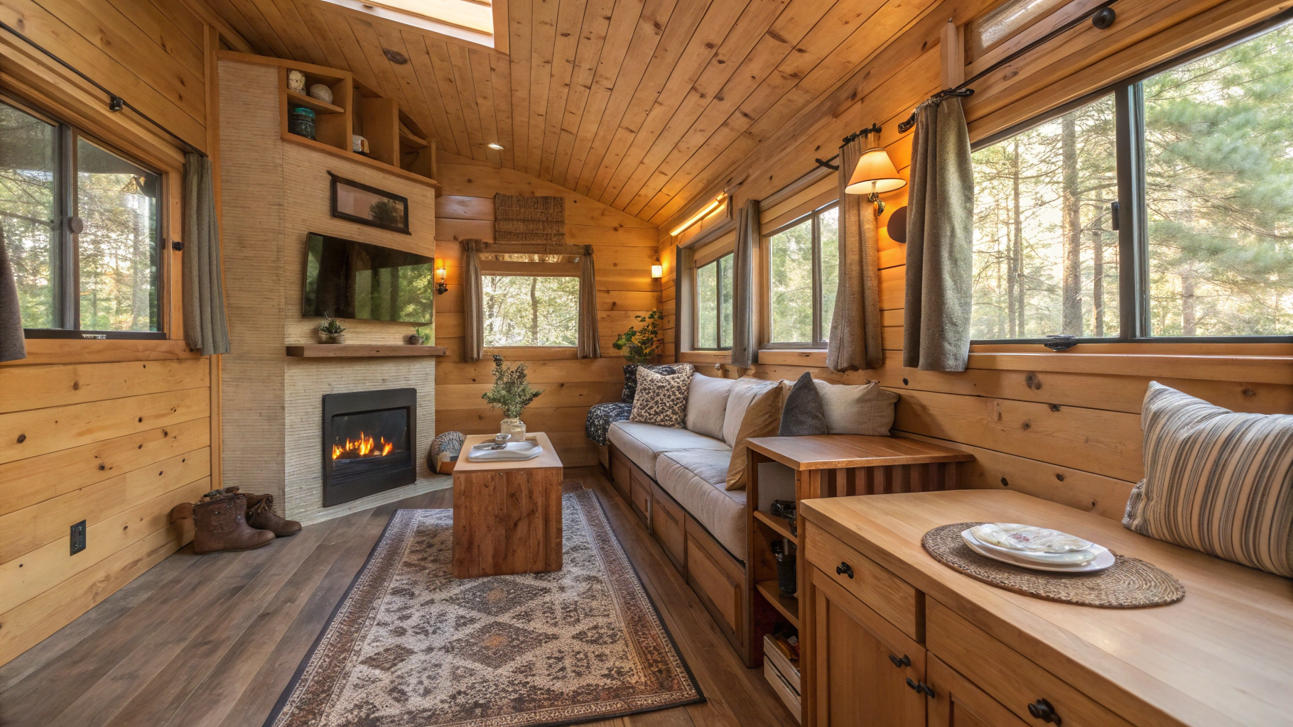 27 Tiny Cabins Interiors That Prove Small Spaces Can Feel Like Home ...